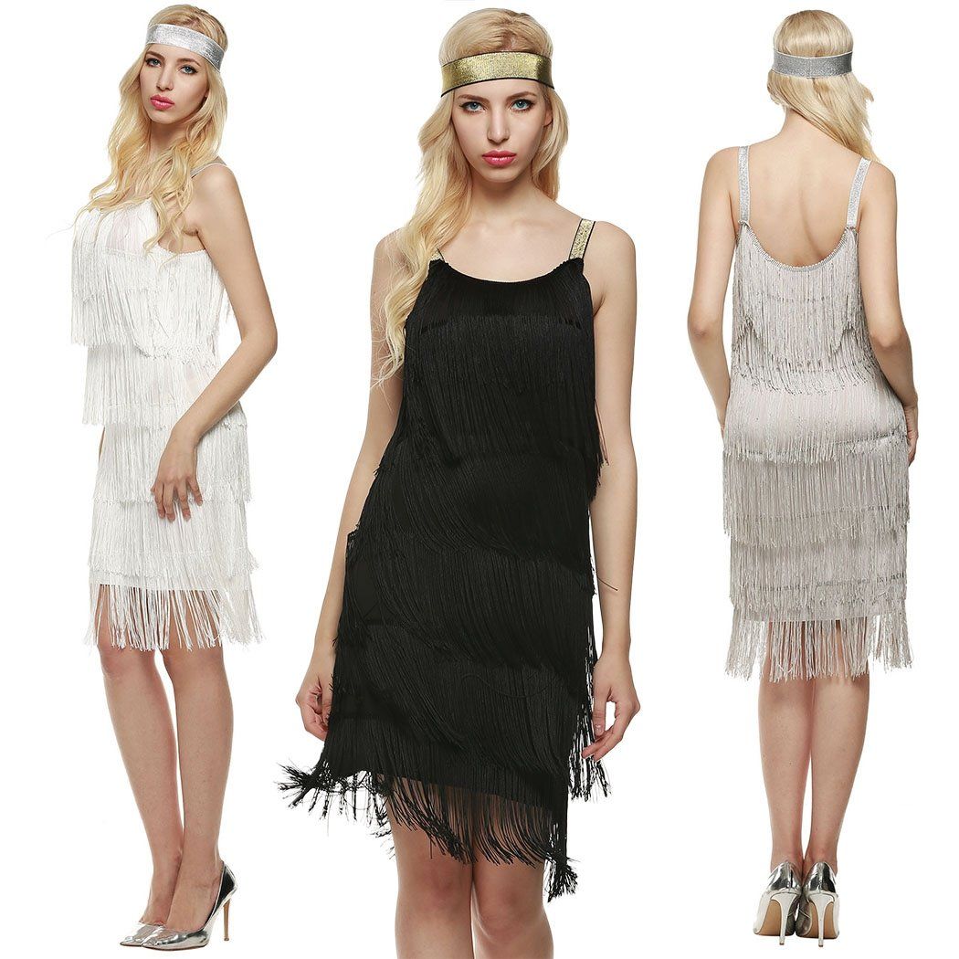 1920s Gatsby Tassels Party Flapper Beach Strip Dresses|JaosWish ...